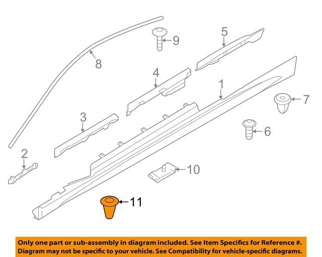 BMW 51318150943 Genuine OEM Factory Original Drip Molding Grommet for ...