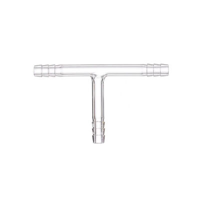Glass T Connector Tube 10MM Hose Connection Lab Tee Adapter Chemistry ...