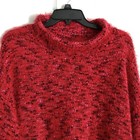 Ruby Rd Sweater Women's Size XL Red Knit 3/4 Sleeve Round Neck Cowl Neck Ps219 | eBay