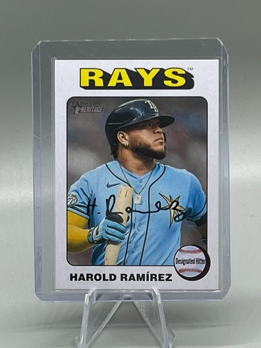 2024 Topps Heritage Baseball Harold Ramirez White Border Variation | eBay