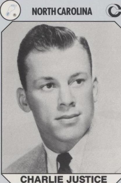 1990 Collegiate Collection North Carolina Tar Heels - Charlie Justice ...