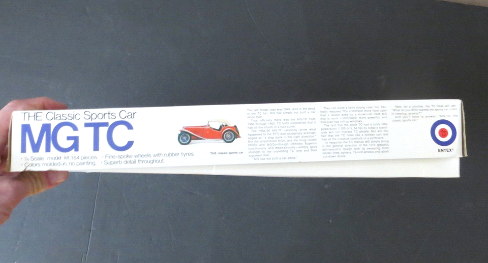 Vintage Sports Car MG TC Model Classic - ENTEX 1:16 Scale Kit# 8223 ...