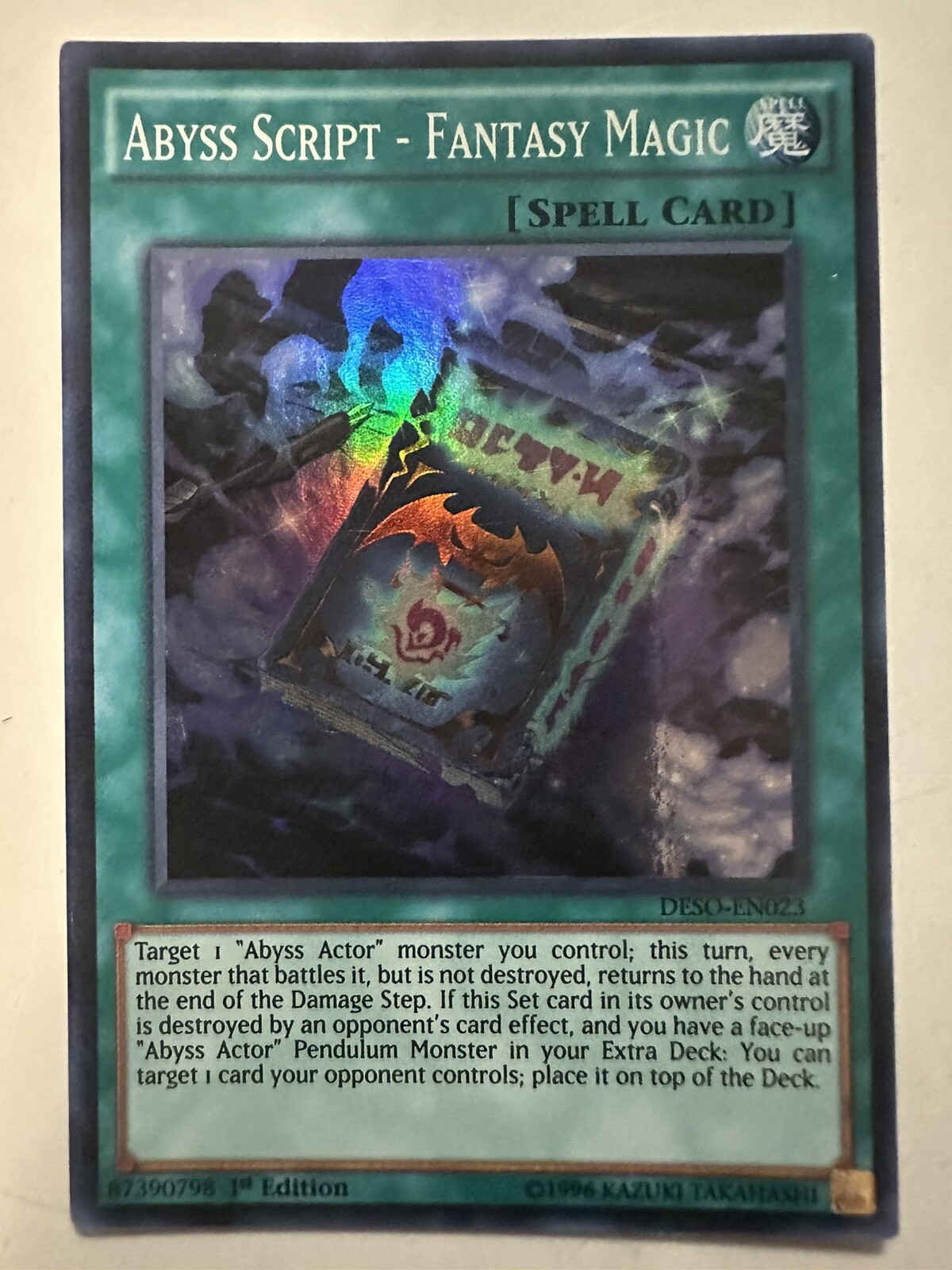 Abyss Script - Fantasy Magic (DESO-EN023) - Super Rare - 1st Edition | eBay