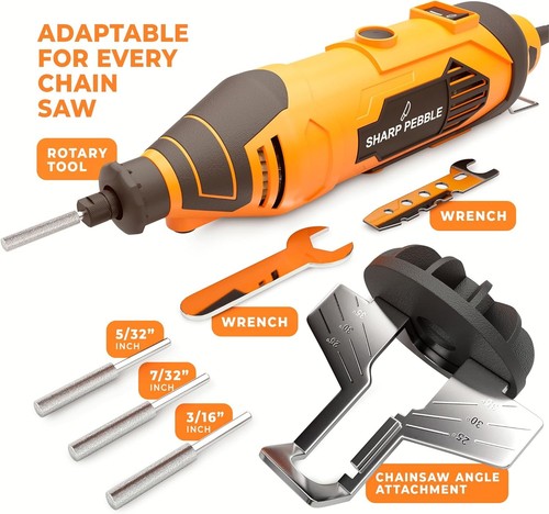 Sharp Pebble Electric Chainsaw Sharpener Kit - Comes with Chain Black/Orange | eBay