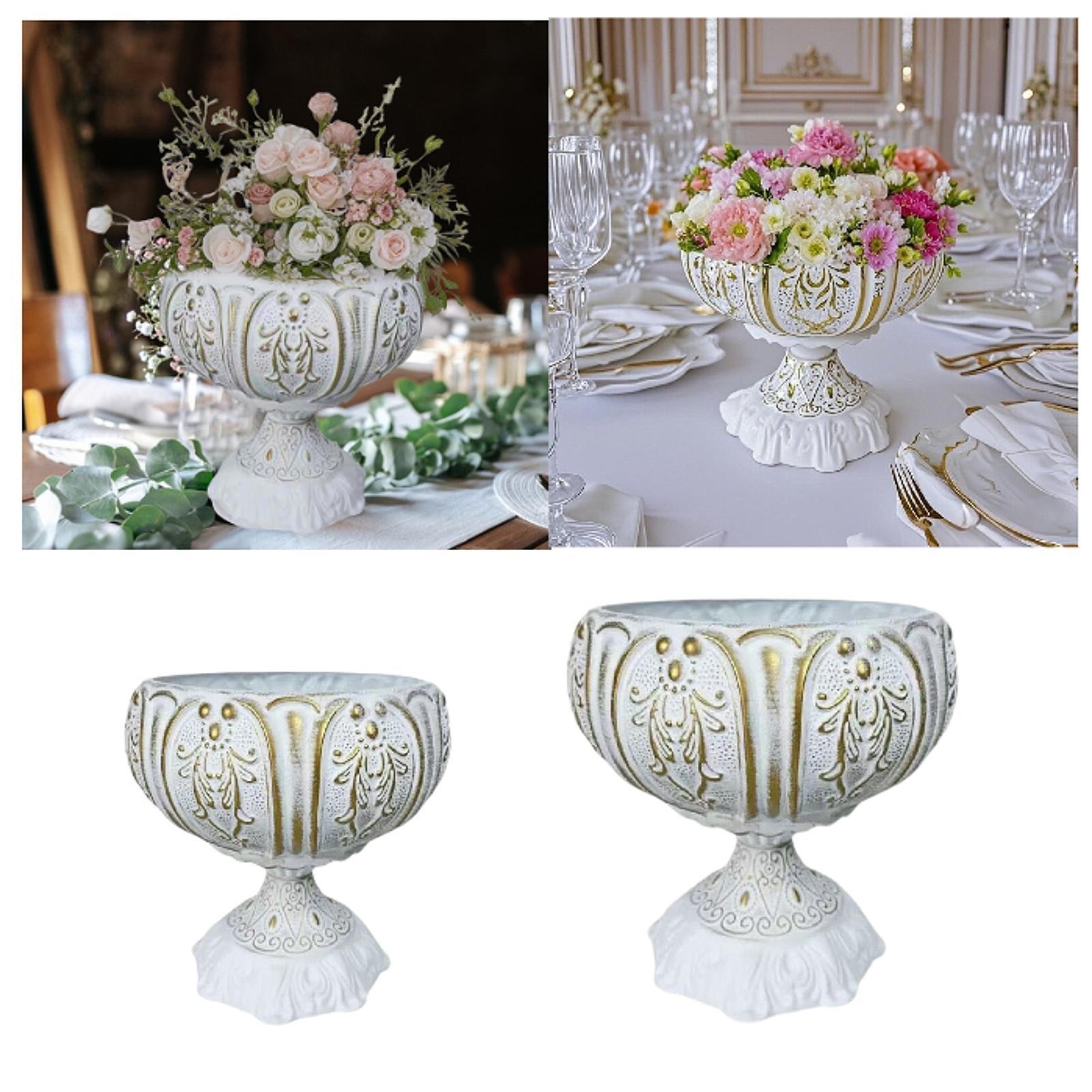 Chic Metal Vase Roman Pedestal Column Flower Plant Stand Decorative ...