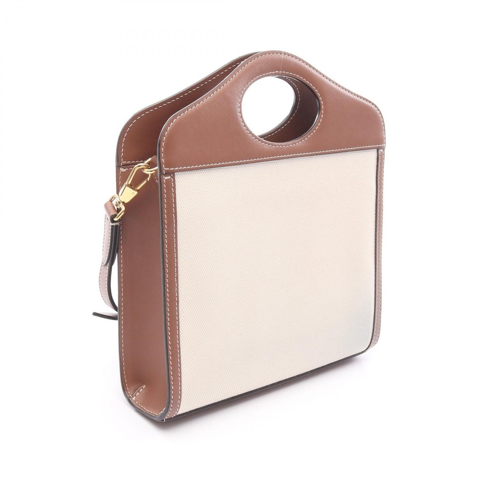 Burberry Horseferry Leather Canvas Handbag Brown/Ivory Used | eBay UK