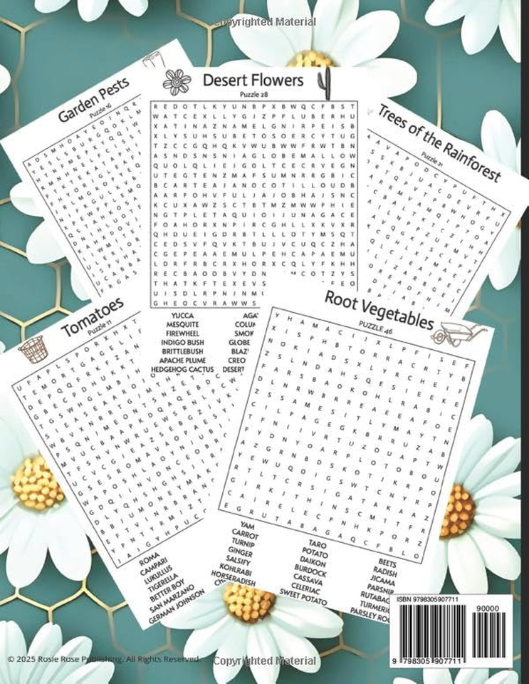 Garden & Nature Word Search Puzzle Book: 80+ Large Print Puzzles with ...