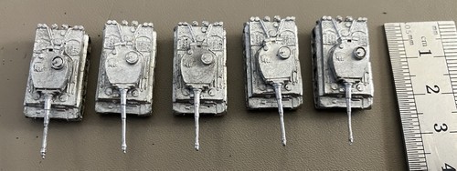 Wargames metal GHQ Micro Armour “ WW2 German Tiger Tanks x 5 “ 1/285 ...
