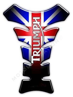 TRIUMPH TANK PAD PROTECTOR UK FLAG FUEL TANK PROTECTOR UNION JACK 3D ...