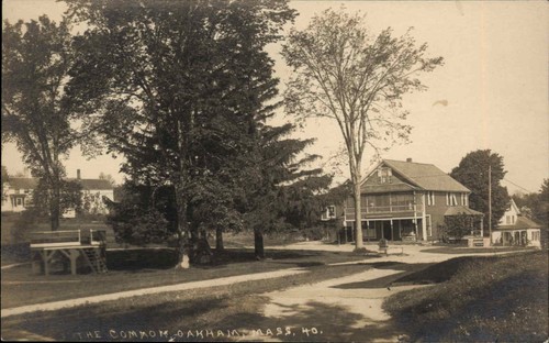 Oakham MA Massachusetts The Common c1910 Real Photo Postcard | eBay