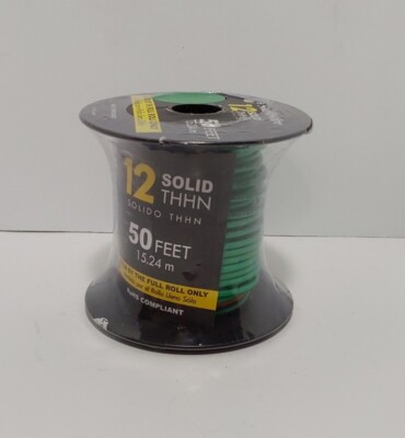 Southwire 50 Ft. 12 AWG Solid Green THHN Electrical Wire 11591583 | eBay