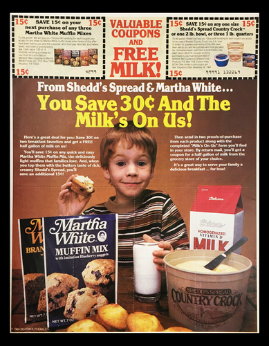 1984 Martha White Muffin Mix Circular Coupon Advertisement | eBay