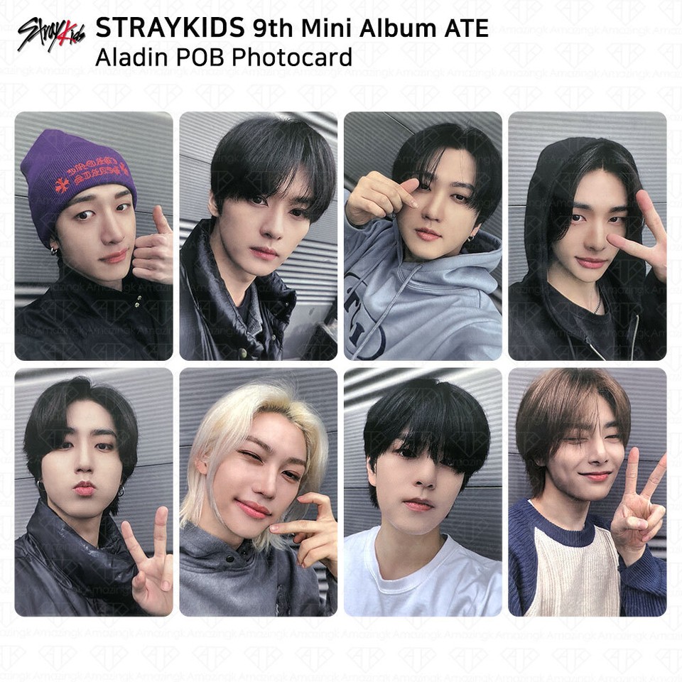 Stray Kids 9th Mini Album ATE POB Photocard AppleMusic Aladin Withmuu ...