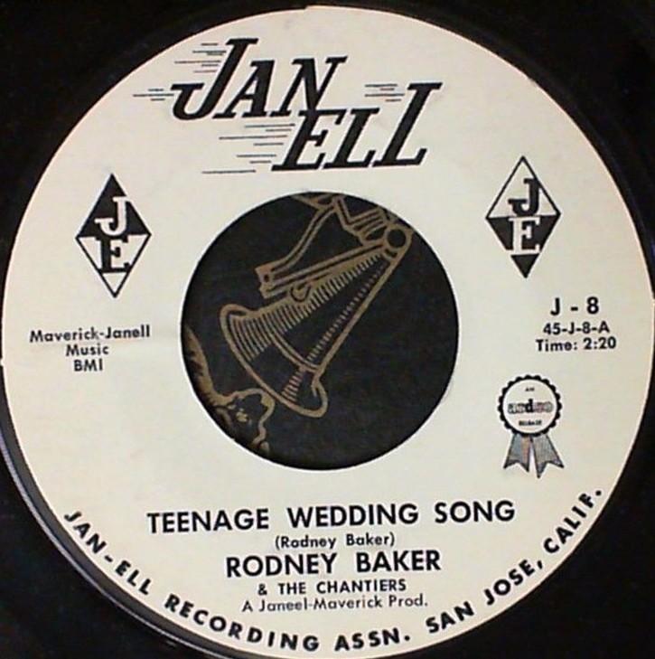 Early Rock Doo Wop 45 Rodney Baker Teenage wedding song / Graduation ...
