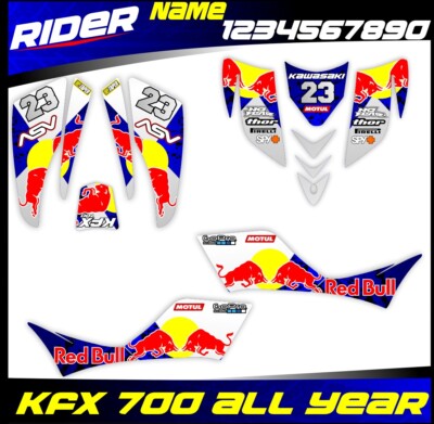 Kawasaki Kfx 700 decals graphics kit stickers | eBay