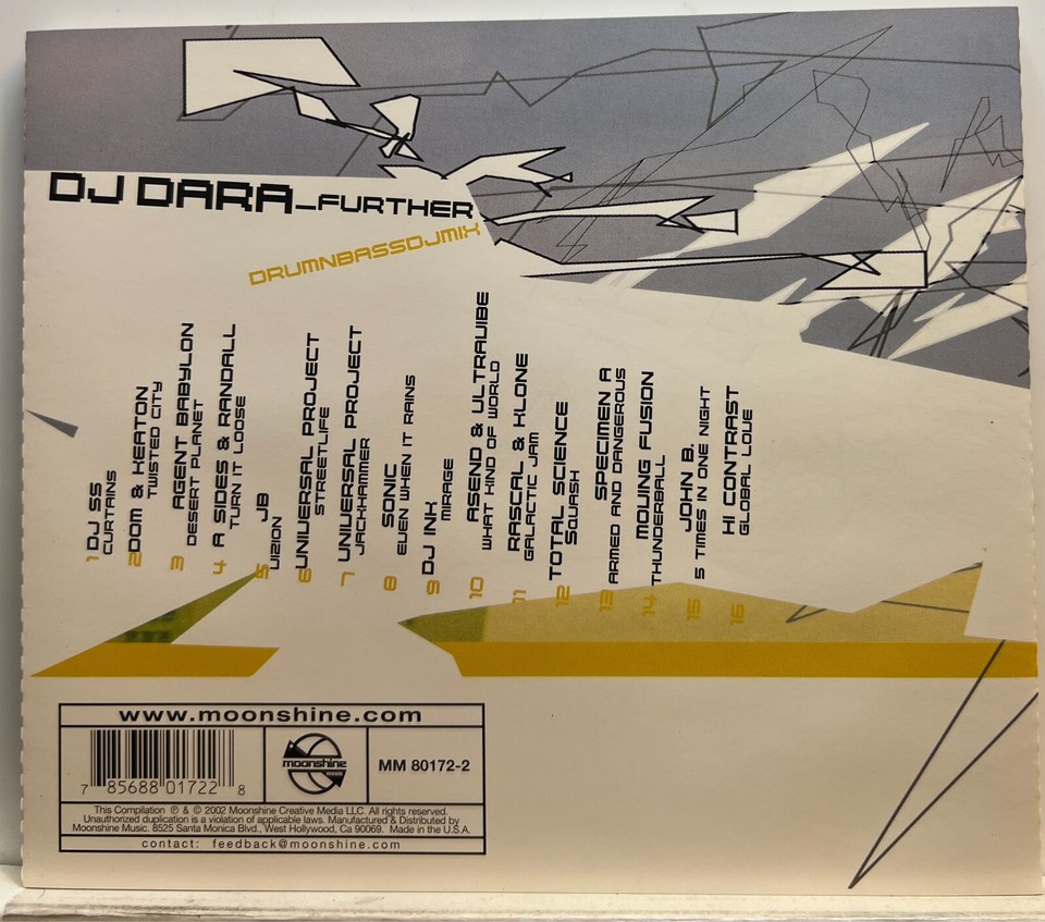 DJ Dara : Further (CD 2002 Moonshine Music) *Rare* *Very Good ...
