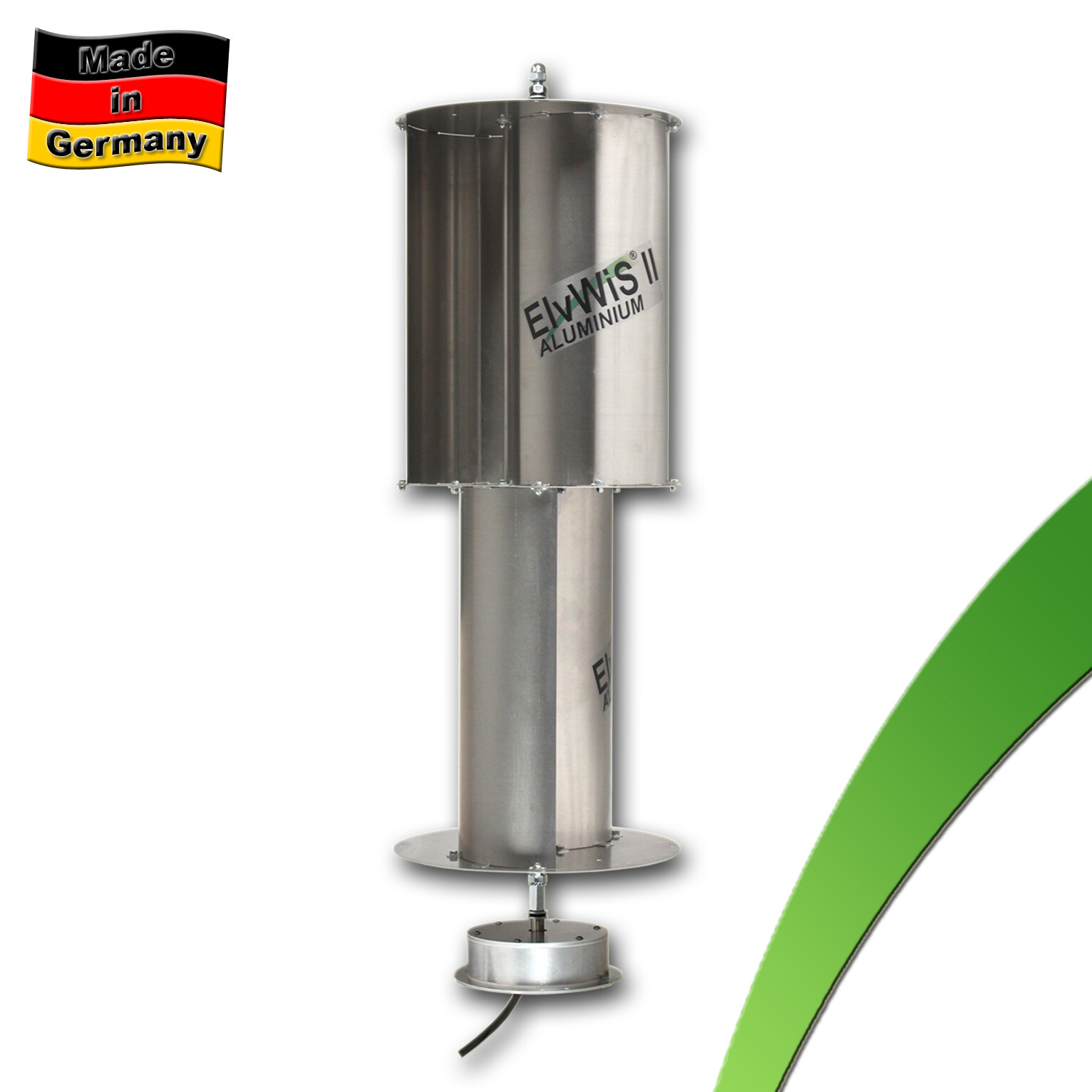 Savonius Windturbine vertikal 190W ElvWiS ® II ALUMINIUM Windrad ...