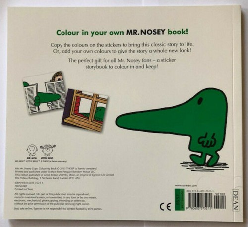 Mr Noisy/Mr Nosey/Mr Grumpy Copy Colouring Books and stickers 3 Books ...
