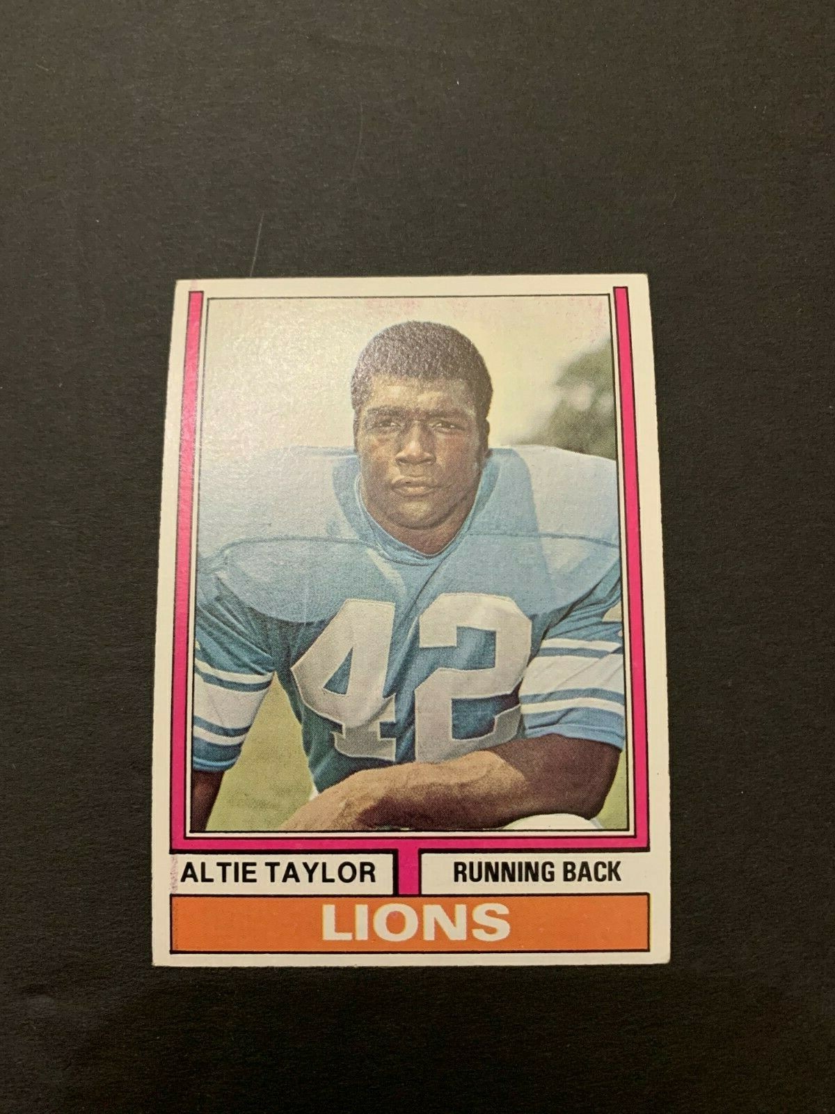 1974 Detroit Lions Altie Taylor Topps Football Card | eBay