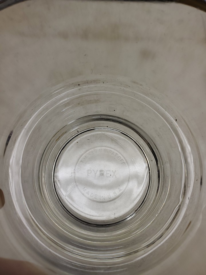 CORNING PYREX USA Thick Heavy LAB GLASS DESICCATOR 6.5" Tall 7.75" Wide ...