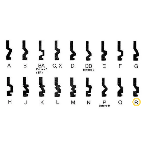 BEST Original 1A1R1 (R Keyway) 6 Pin Code Cut Key You Send Us Your ...