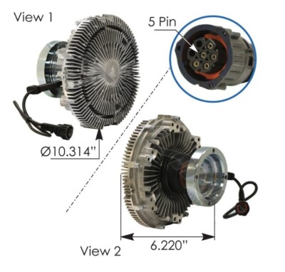 Fan Clutch Electric Mack Part# 376791191, 25174085, 20492501, 810.62191 ...