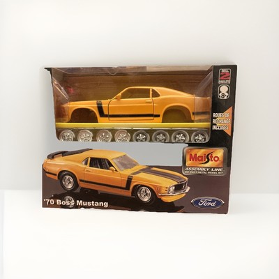 Yellow 70 Ford Mustang Boss 302 Model Kit Diecast Metal Car Maisto ...