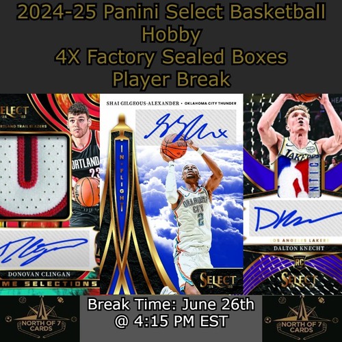 Kyle Kuzma 2024-25 Panini Select Basketball Hobby 4X Box Player BREAK ...