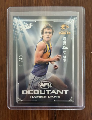 DG38 Hamish Davis Platinum #11/49 West Coast Eagles Select AFL 2025 ...