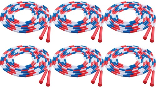 Champion Sports Plastic Segmented Jump Rope, 16 Feet - Blue/Red/White ...