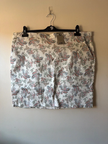 TU Cream Paisley Print Mini Skirt. BNWT. Size 22 | eBay UK
