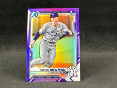 2021 BOWMAN CHROME DRAFT COOPER BOWMAN BDC-87 1ST PURPLE REFRACTOR 118/ ...
