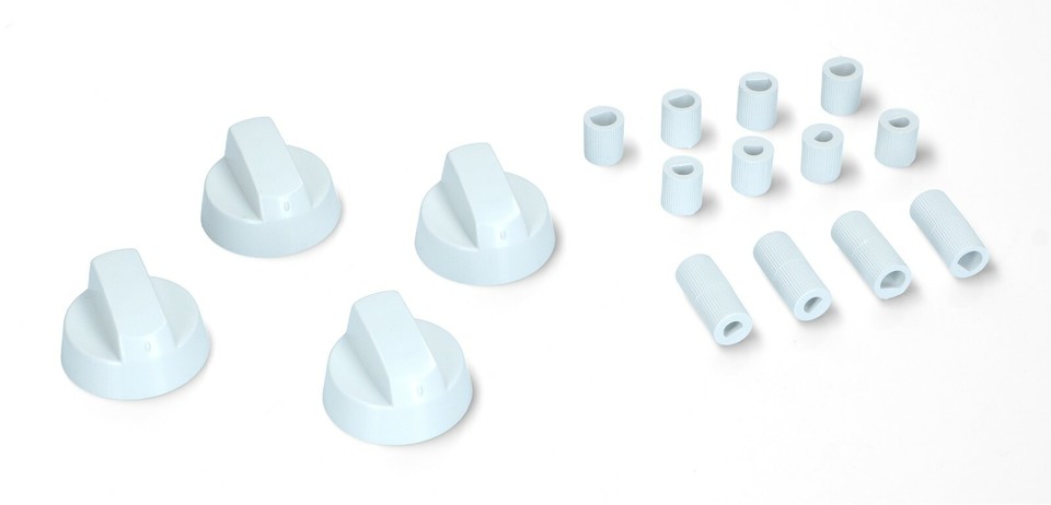 Kit 4 Knobs Universal White Oven Plan Cooking Kitchen Inserts Halfmoon ...
