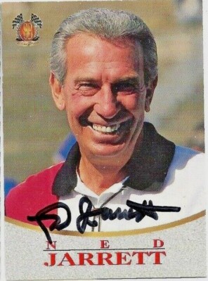 NED JARRETT AUTOGRAPHED 1996 SCOREBOARD #27 NASCAR SIGNED TRADING CARD ...