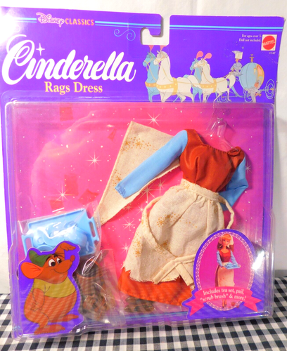 Mattel Cinderella Rags Dress Playset Disney Classics Mint in Box 1992 ...