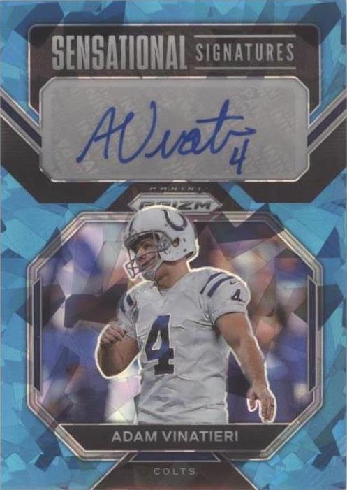 2022 Panini Prizm - Sensational Signatures Adam Vinatieri #SS-AV Blue ...