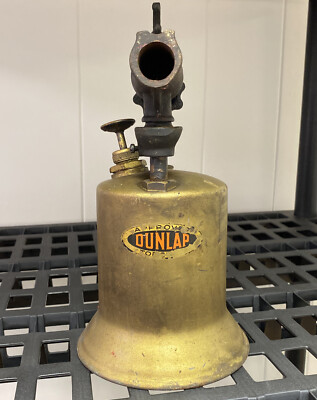 Antique brass hand held Dunlap blow torch vintage tool 5544 | eBay