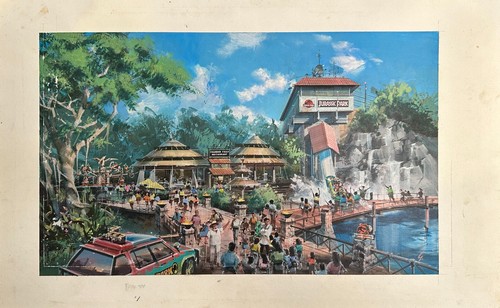 Universal Studios Concept Artwork for JURASSIC PARK Area by Greg Pro ...