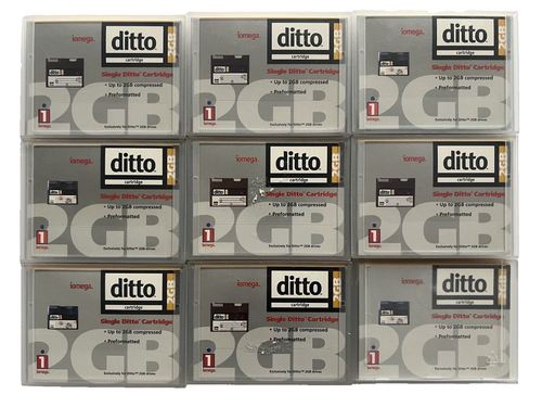 Iomega Ditto 2GB Cartridge Lot of 9 Pack NEW | eBay