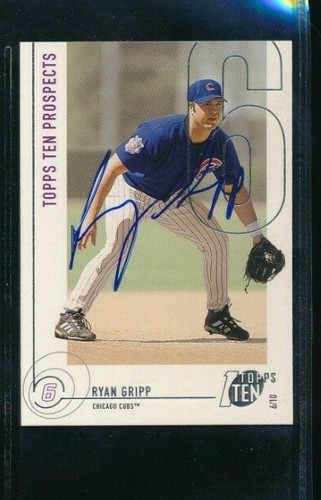 2002 Topps Ten prospects Baseball card #196 Ryan Gripp signed autograph ...