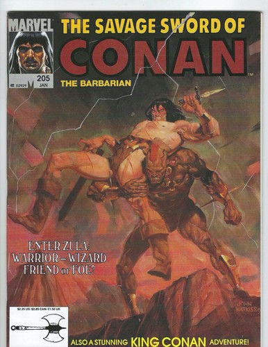 Savage Sword of Conan #206 Marvel 1993 Unread NM Bob Larkin Cover Art ...