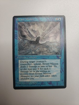Errant Minion MTG Vintage 1995 Blue Enchant Creature Card Magic the ...
