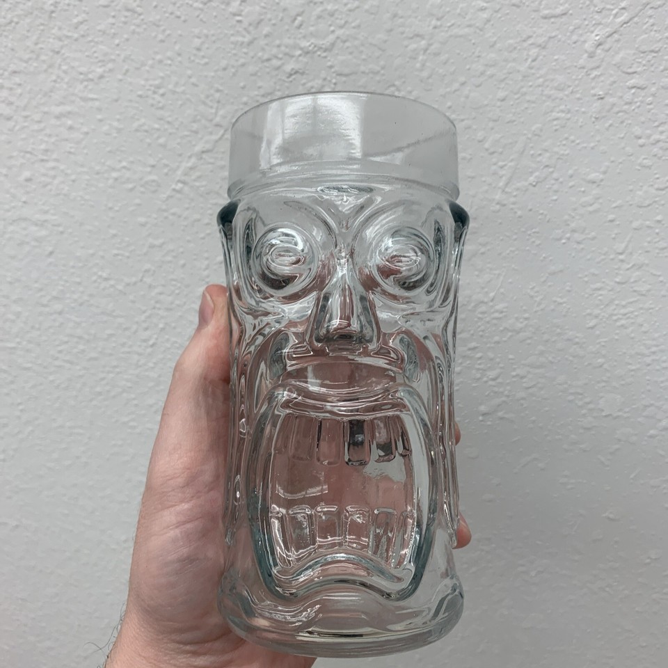 Hawaii Tiki Anchor Hocking Screaming Glass 16oz Cup Bar Tumbler Maui ...