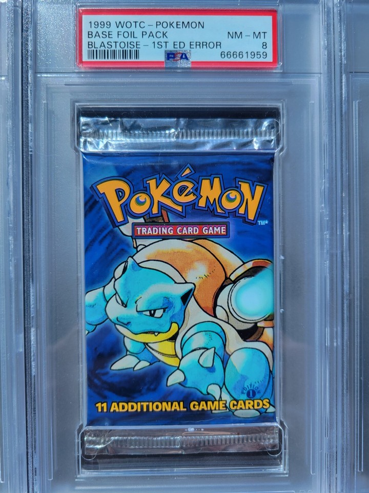 Pokemon PSA BASE SET 1ST EDITION ERROR BOOSTER PACKS - CHARIZARD ...