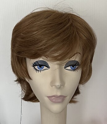 NWT! JACQUELYN Wig HUMAN HAIR Blend SANDRA 710 RUST RED Monofilament ...