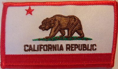 CALIFORNIA STATE FLAG PATCH - CALIFORNIA REPUBLIC EMBROIDERED VEST ...
