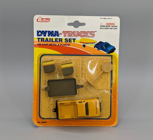 Redbox Dyna Truck Diecast Metal Yellow Pickup & Plastic Trailer Set ...