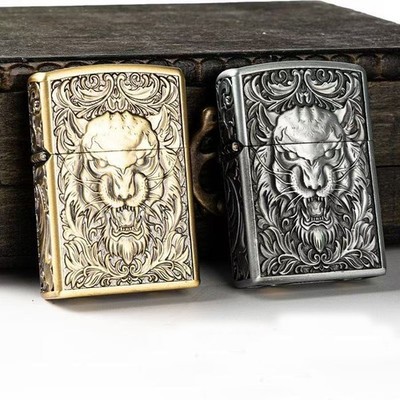 ZORRO Tiger Classic Lighter Kerosene 3D Engraving Lighter Windproof ...