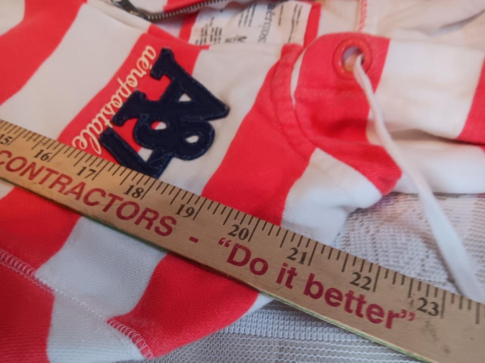 Aeropostale Zip Up Embroidery Logo Hoodie 87 Aero Pattern Womens Sz M ...