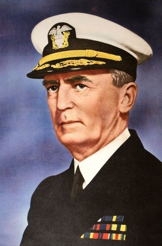 1942 Admiral William D Leahy WWII Chicago Sun Poster 10 1/4" X 13 7/8 ...